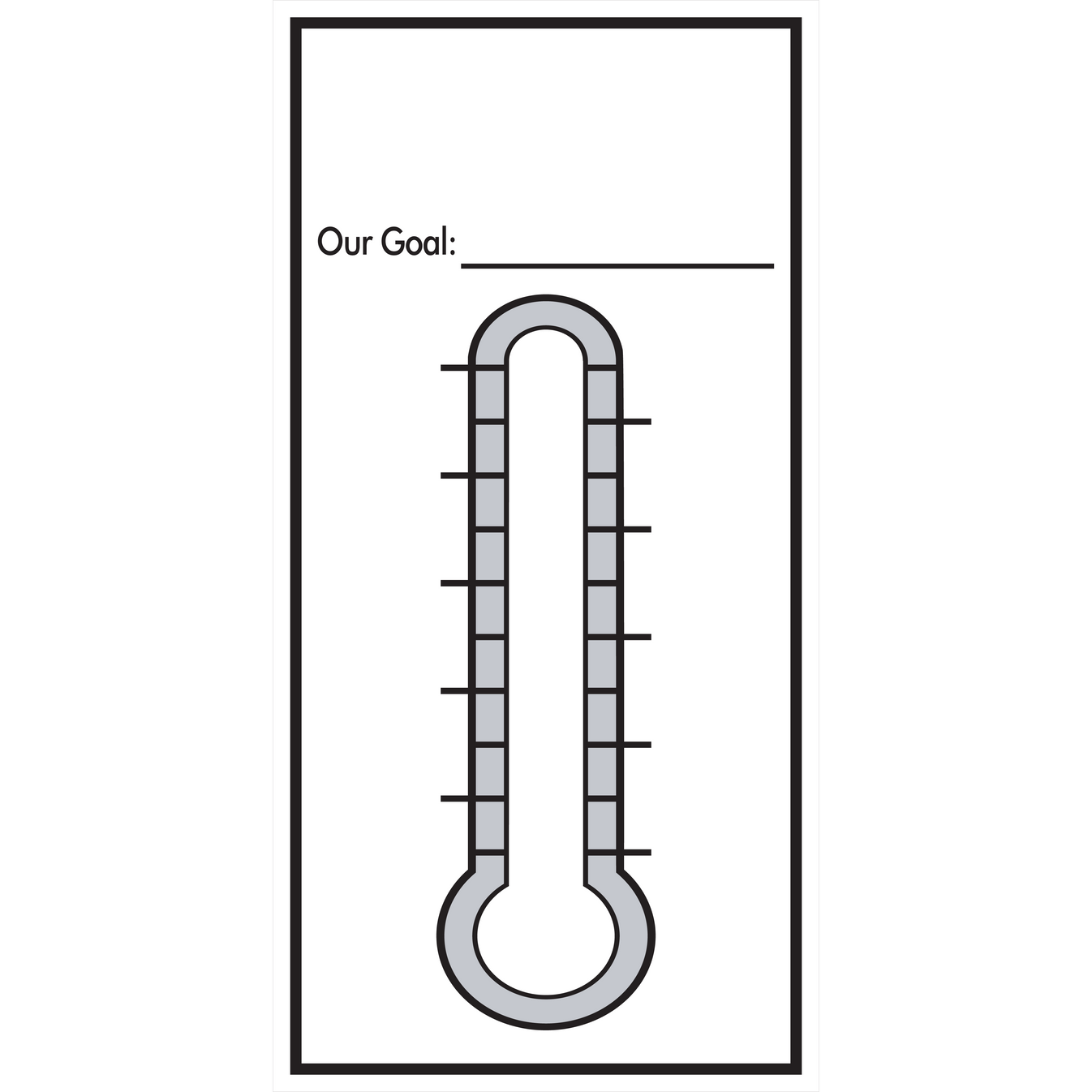 Goal Thermometers - Dry Erase, Hard Backed, Quick Ship, All Purpose ...