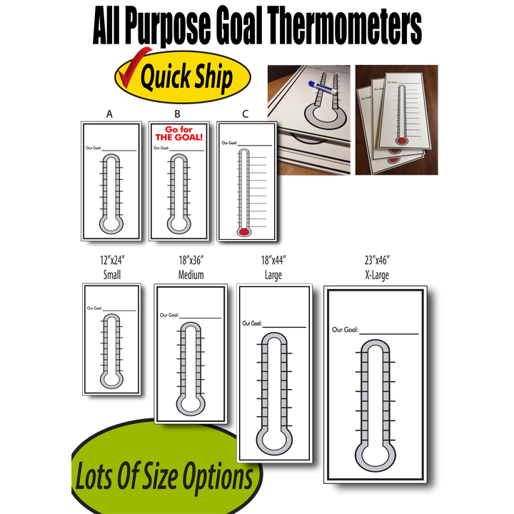 Custom Fundraising Goal Charts & Boards | Same Day Sign