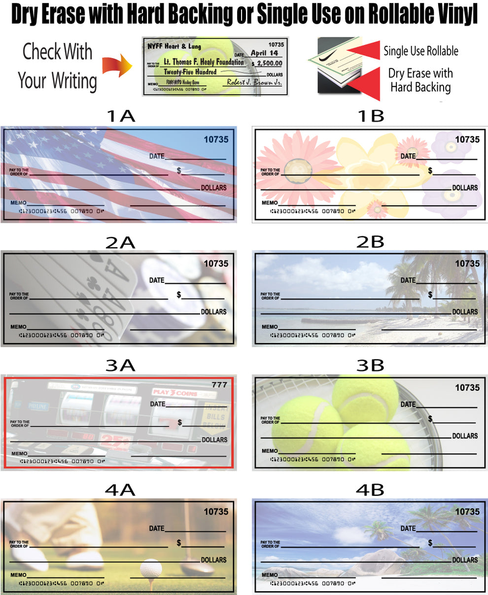 Big Checks with backgrounds - 44" x 18" – Same Day Sign