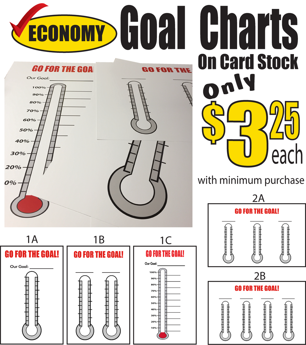 Custom Fundraising Goal Charts & Boards | Same Day Sign