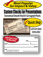 Big Checks, Oversized Presentation Checks – Same Day Sign