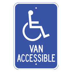 Van Accessible, with Handicap Symbol Sign – Same Day Sign
