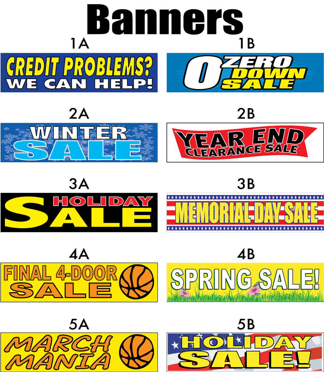 Sale Signs and Banners for General Retail and Auto Dealerships – Same ...