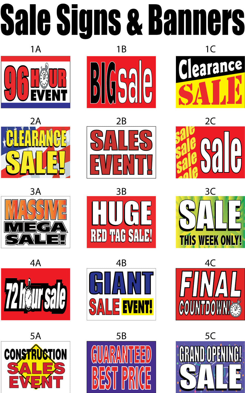 Sale Signs and Banners for General Retail and Auto Dealerships – Same ...